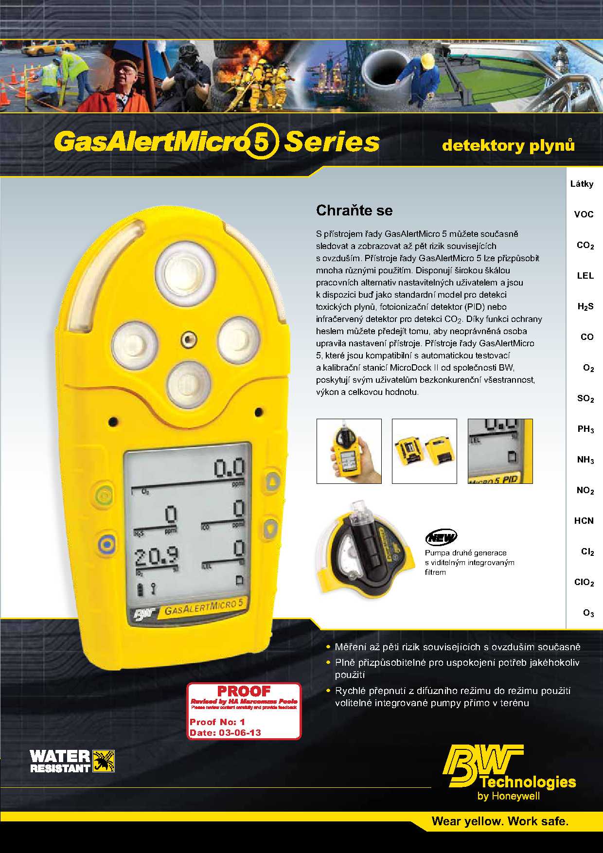 HONEYWELL Gas Alert přenosné detektory plynů GasAlert víceplynové ...